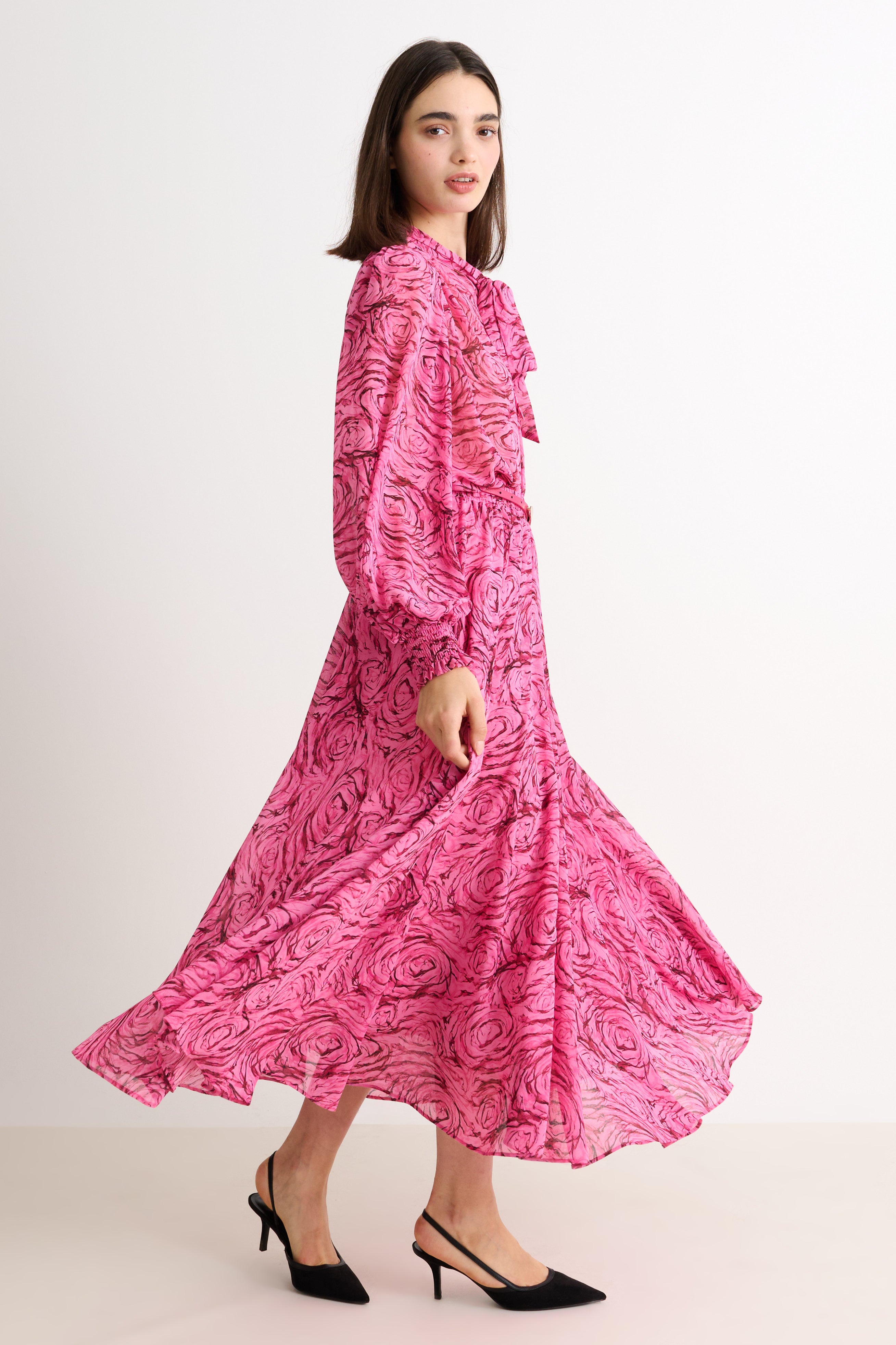 Agatha Rosechild Full Circle Maxi Skirt – Pink – JOY